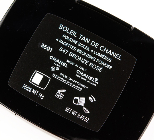 Chanel Bronze Rose Soleil Tan de Chanel Luminous Bronzing Powder Review ...