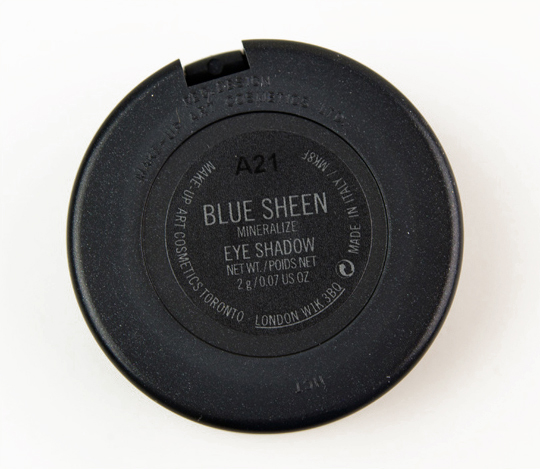 MAC Blue Sheen Mineralize Eyeshadow Review & Swatches