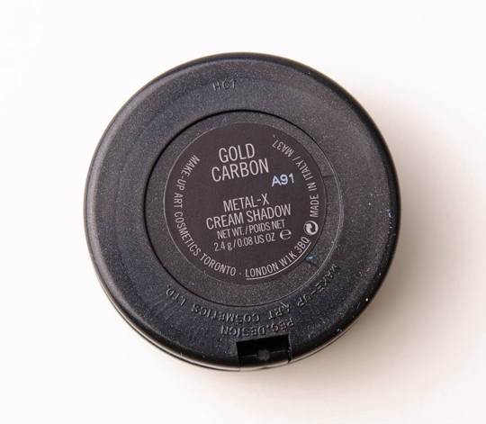 MAC Gold Carbon Metal-X Cream Eyeshadow Review & Swatches
