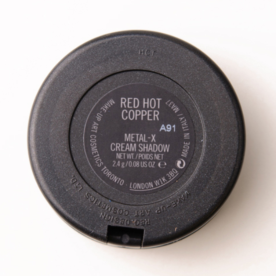 MAC Red Hot Copper Metal-X Cream Eyeshadow Review & Swatches
