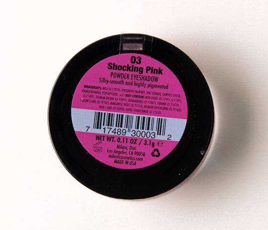 Milani Shocking Pink Eyeshadow Review & Swatches