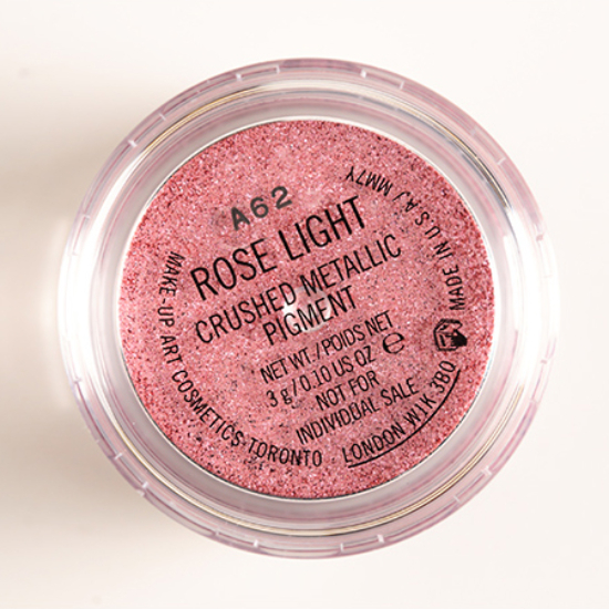 MAC Rose Light Crushed Metallic Pigment Review & Swatches