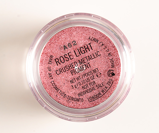 MAC Rose Light Crushed Metallic Pigment Review & Swatches