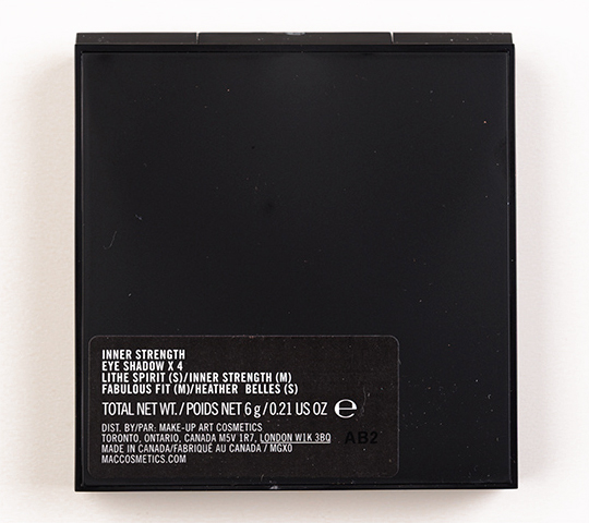 MAC Inner Strength Eyeshadow Quad Review & Swatches