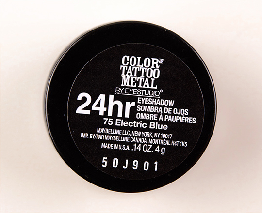 Maybelline Electric Blue Color Tattoo Metal 24 Hour Eyeshadow Review ...