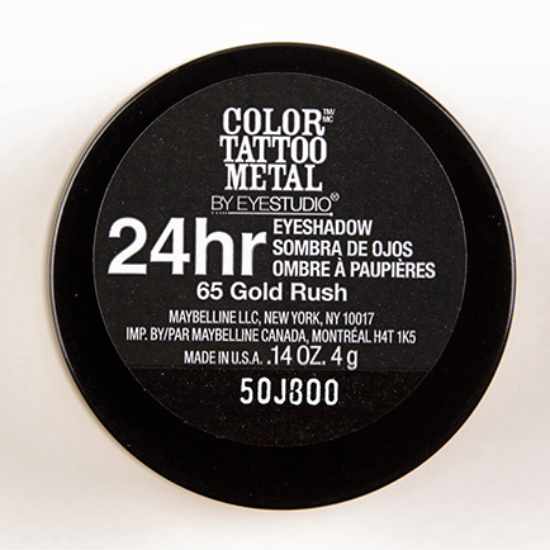 Maybelline Gold Rush Color Tattoo Metal 24 Hour Eyeshadow Review & Swatches