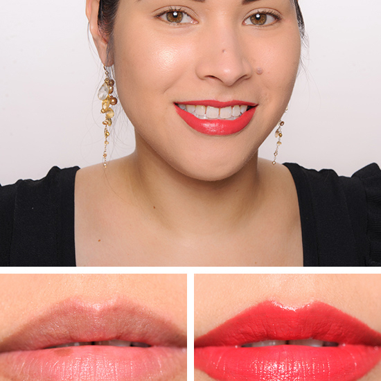 Guerlain Rouge Kiss (325) KissKiss Lipstick Review & Swatches
