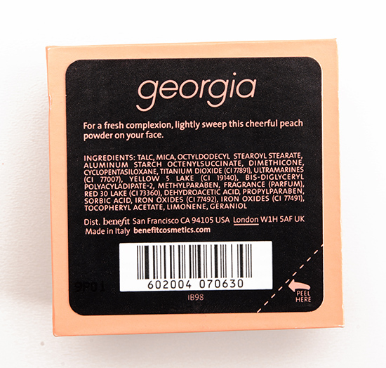 Benefit Georgia Box o' Powder Review & Swatches
