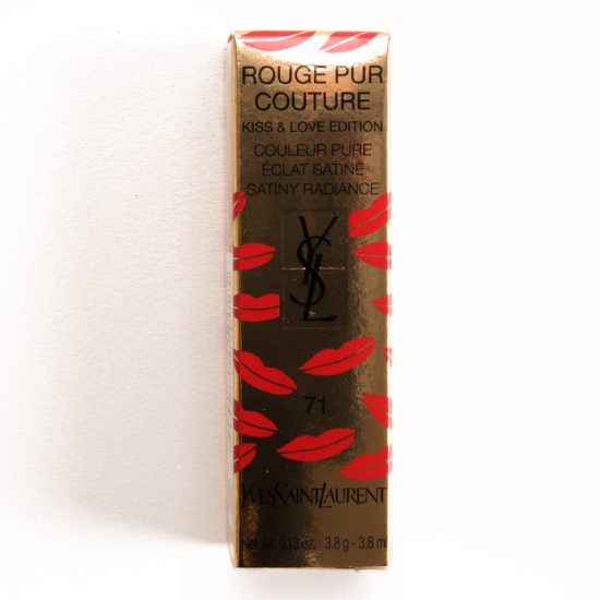 YSL Black Red (71) Rouge Pur Couture SPF15 Lipstick Review & Swatches