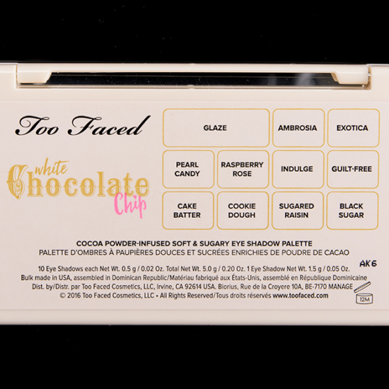 Too Faced White Chocolate Chip Palette Review, Photos, Swatches