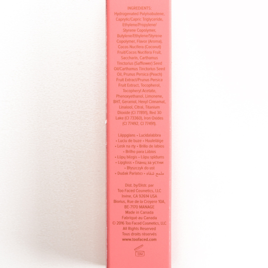Too Faced Peach-sicle Sweet Peach Creamy Peach Oil Lip Gloss Review ...