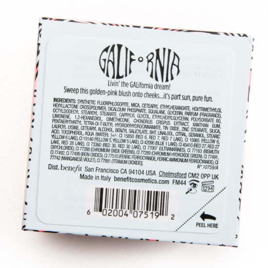 Benefit GALifornia Box o' Powder Review & Swatches