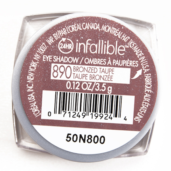 L'Oreal Bronzed Taupe Infallible 24-Hour Eyeshadow Review & Swatches