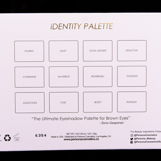Persona Identity Eyeshadow Palette Review, Photos, Swatches