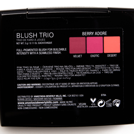 Anastasia Berry Adore Blush Trio Review, Photos, Swatches