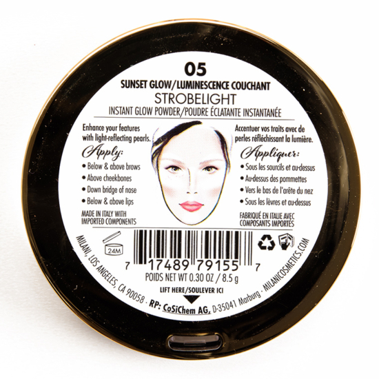 Milani Sunset Glow Strobelight Instant Glow Powder Review & Swatches