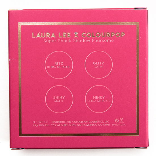 ColourPop NKLA x Laura Lee Super Shock Shadow Quad Review & Swatches