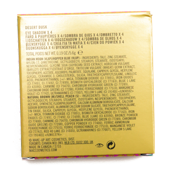 MAC Desert Dusk Eyeshadow Quad Review & Swatches