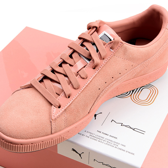MAC x PUMA Suede 50 Sneakers in Crème d'Nude & Sin Photos