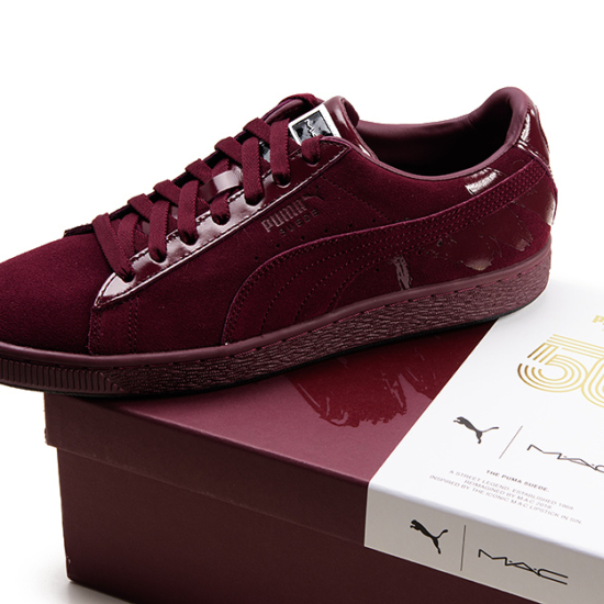 MAC x PUMA Suede 50 Sneakers in Crème d'Nude & Sin Photos