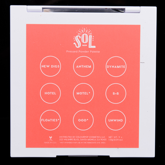 Swatches: ColourPop Sol + Mar Eyeshadow Palettes