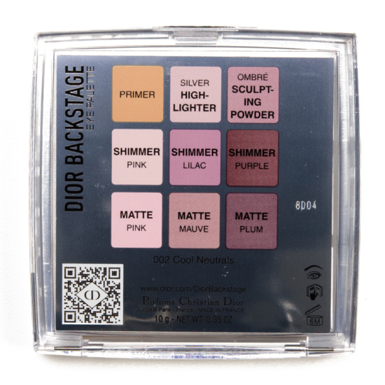 Dior Cool Neutrals (002) Backstage Eye Palette Review & Swatches