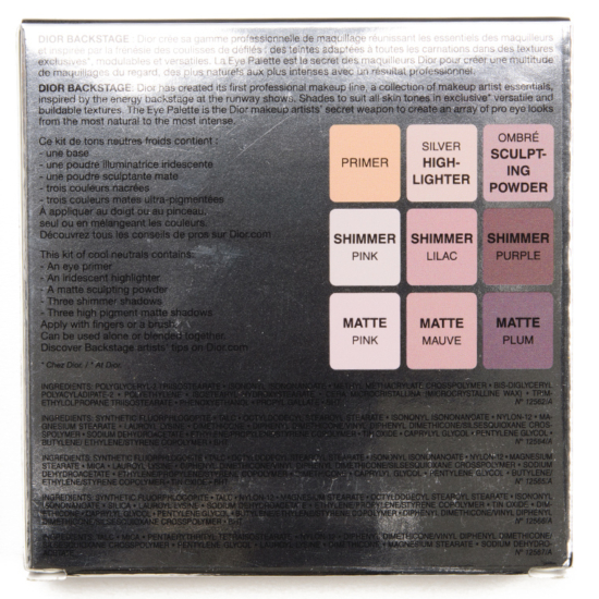 Dior Cool Neutrals (002) Backstage Eye Palette Review & Swatches