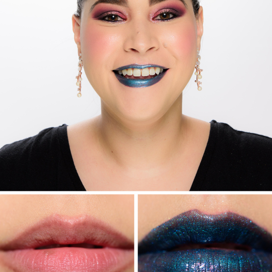 Too Faced Blue You Away Juicy Fruits Comfort Lip Glaze Review & Swatches