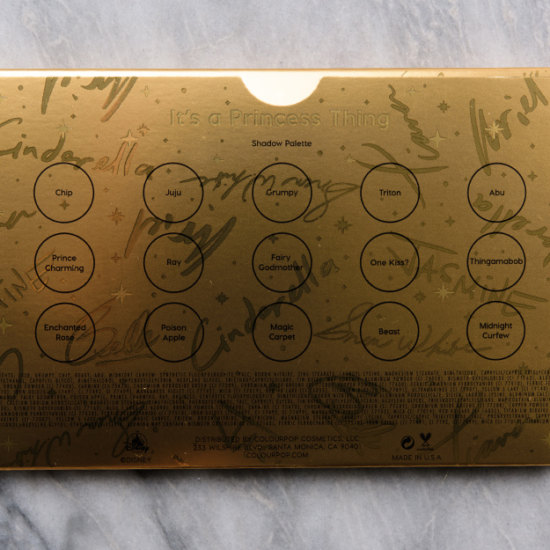 ColourPop It's a Princess Thing 15-Pan Shadow Palette Review & Swatches