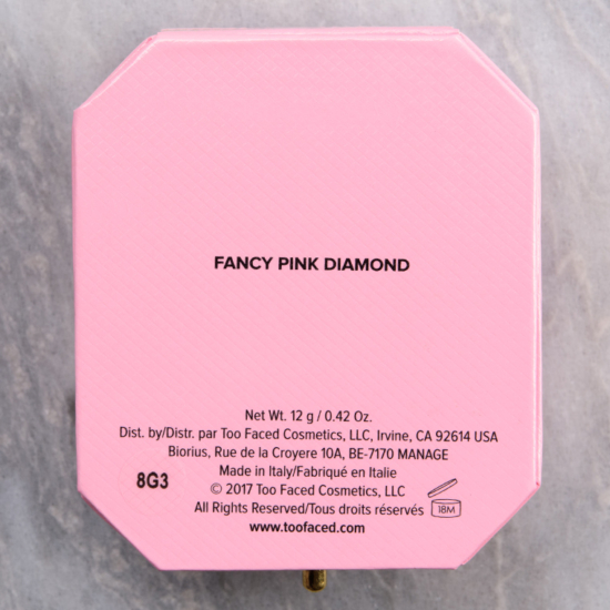 Too Faced Fancy Pink Diamond Diamond Light Multi-Use Highlighter Review ...