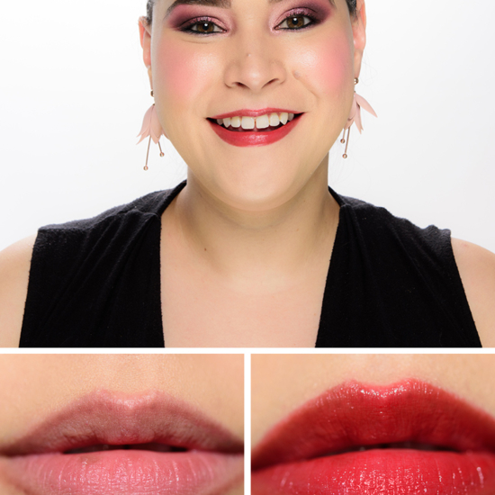 YSL Rouge Cape (83) Rouge Volupte Shine Oil-in-Stick Review & Swatches