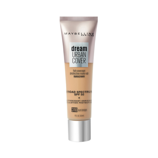 Maybelline Sun Beige Dream Urban Cover Full Coverage Foundation SPF 50 ...