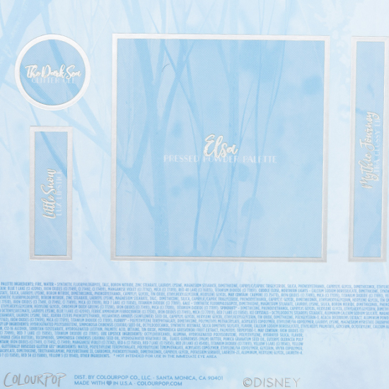 ColourPop x Disney Frozen II: Elsa Collection - Swatches