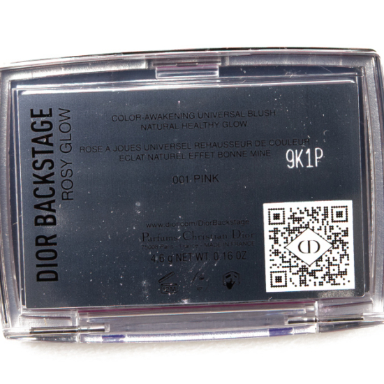 Dior Pink (001) Backstage Rosy Glow Blush Review & Swatches