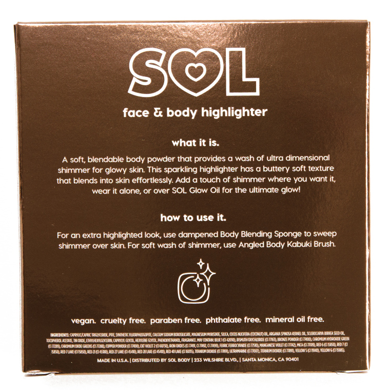 Sol Body Soft Pink Face & Glow Highlighter Review & Swatches