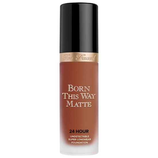 Too Faced Sable Born This Way Matte 24 Hour Foundation Review & Swatches