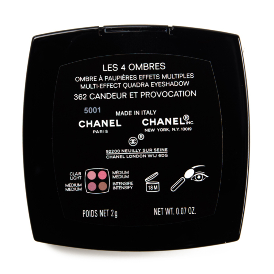 Chanel Candeur et Provocation (362) Eyeshadow Quad Review & Swatches (2020)