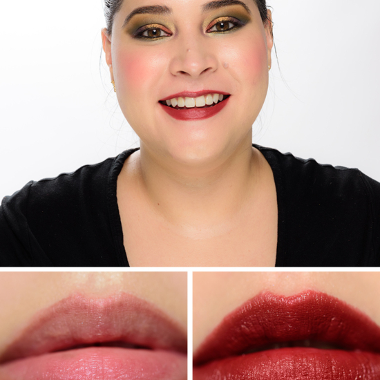 YSL Private Carmine & Secret Rosewood Slim Glow Matte Lipsticks Reviews ...