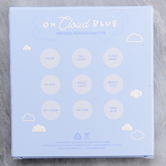 ColourPop On Cloud Blue Eyeshadow Palette Review & Swatches