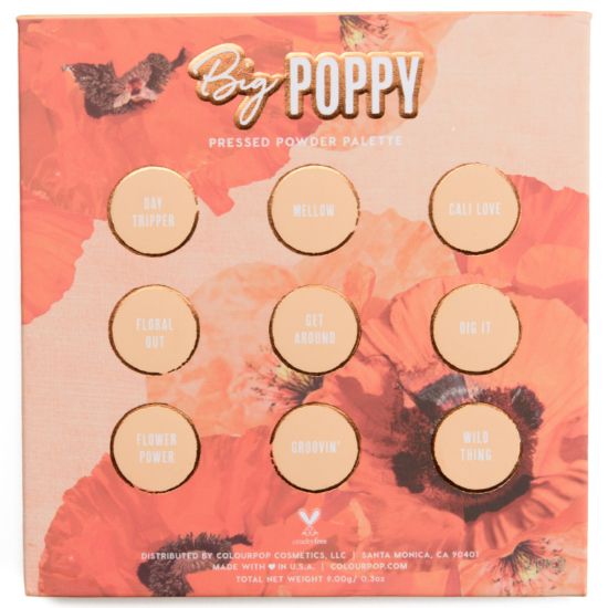 ColourPop Big Poppy 9-Pan Pressed Powder Palette Review & Swatches