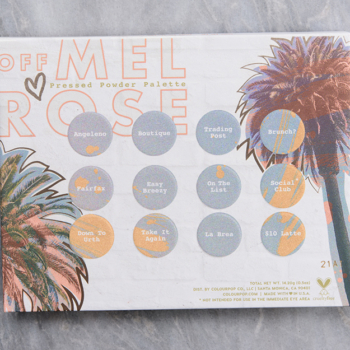 ColourPop Off Melrose 12-Pan Pressed Powder Shadow Palette Review ...
