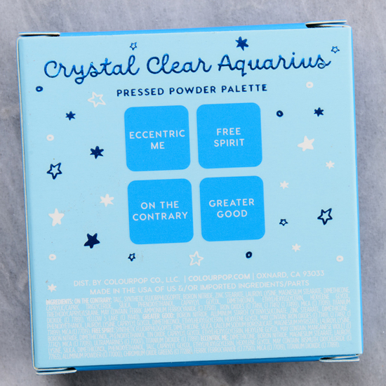 ColourPop Crystal Clear Aquarius Pressed Powder Shadow Quad Review ...