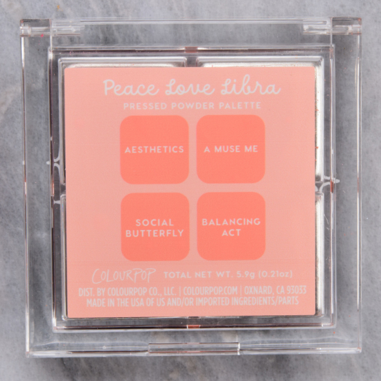 ColourPop Peace Love Libra Eyeshadow Quad Review & Swatches