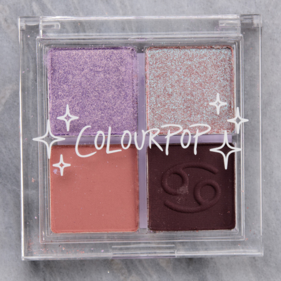 ColourPop Tender Loving Cancer Pressed Powder Shadow Quad Review & Swatches