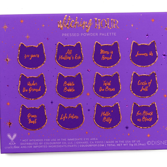 ColourPop x Hocus Pocus Witching Hour Eyeshadow Palette Review & Swatches