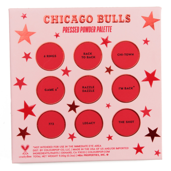 ColourPop x NBA Chicago Bulls Eyeshadow Palette Review & Swatches