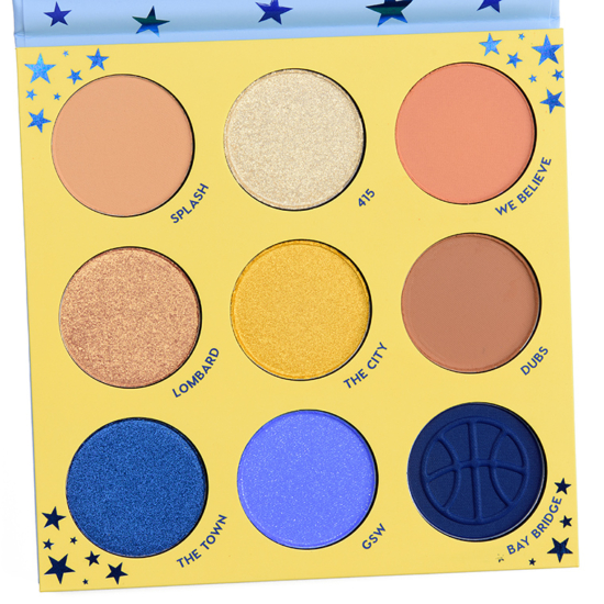ColourPop x NBA Golden State Warriors Eyeshadow Palette Review & Swatches