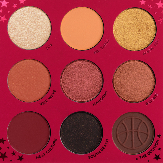 ColourPop x NBA Miami Heat Eyeshadow Palette Review & Swatches