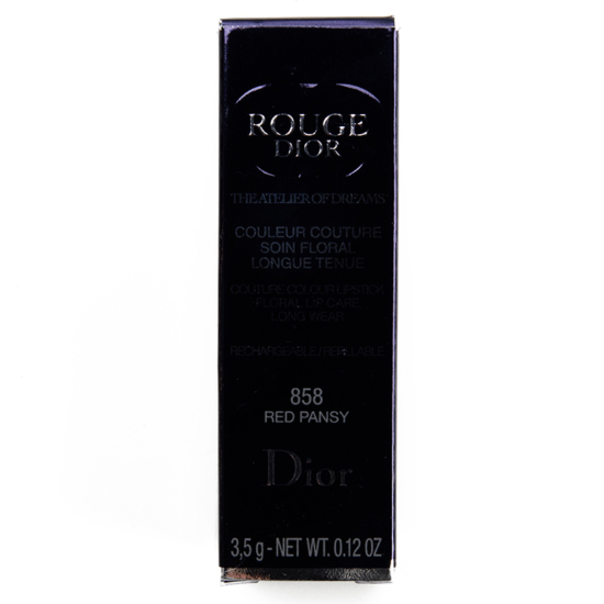 Dior Red Pansy (858) Rouge Dior Lip Color (2021) Review & Swatches