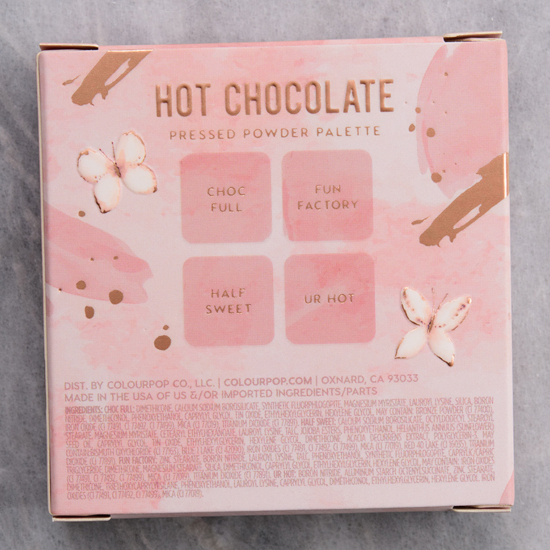 ColourPop Hot Chocolate Pressed Powder Shadow Quad Review & Swatches